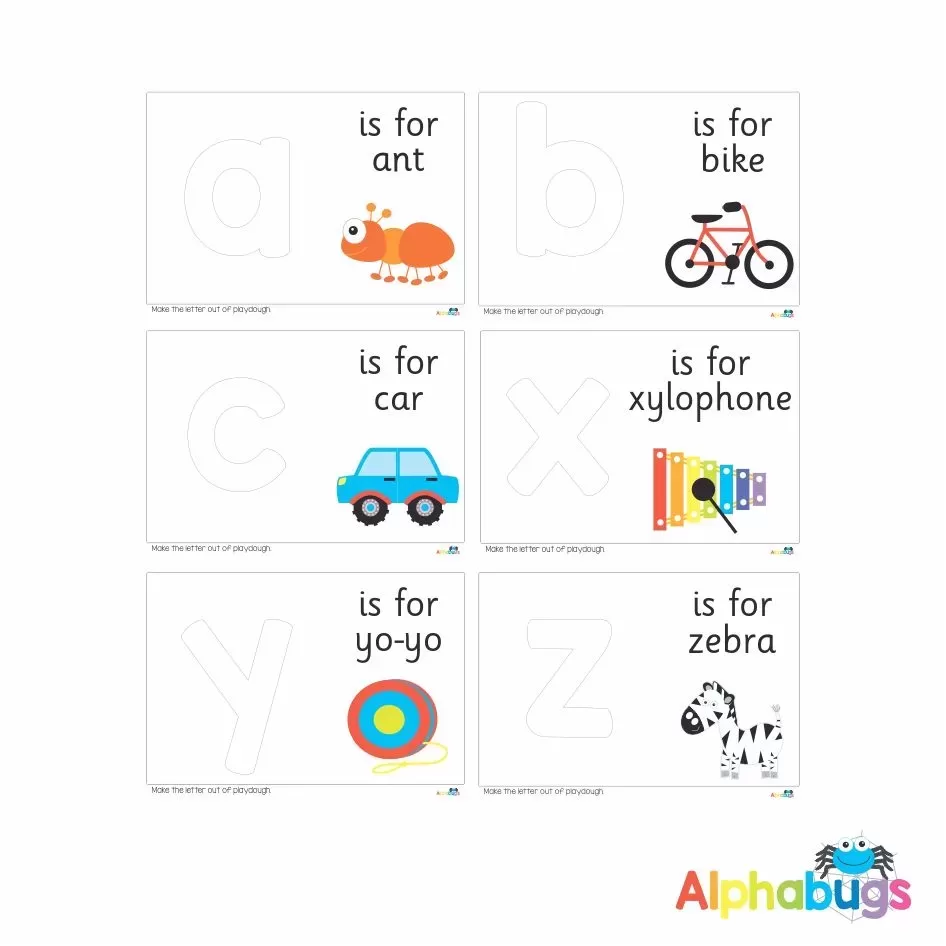 Playdough Mat - Learning Letters a-z | Alphabugs