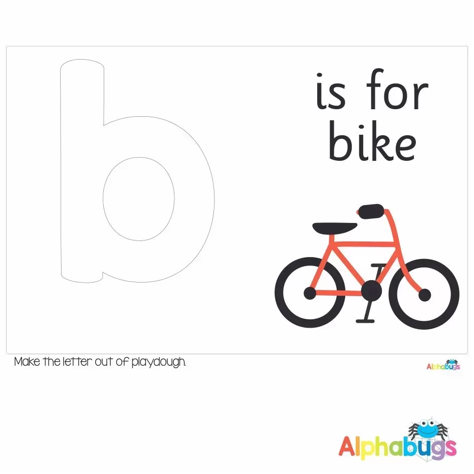 Playdough Mat - Learning Letters b | Alphabugs