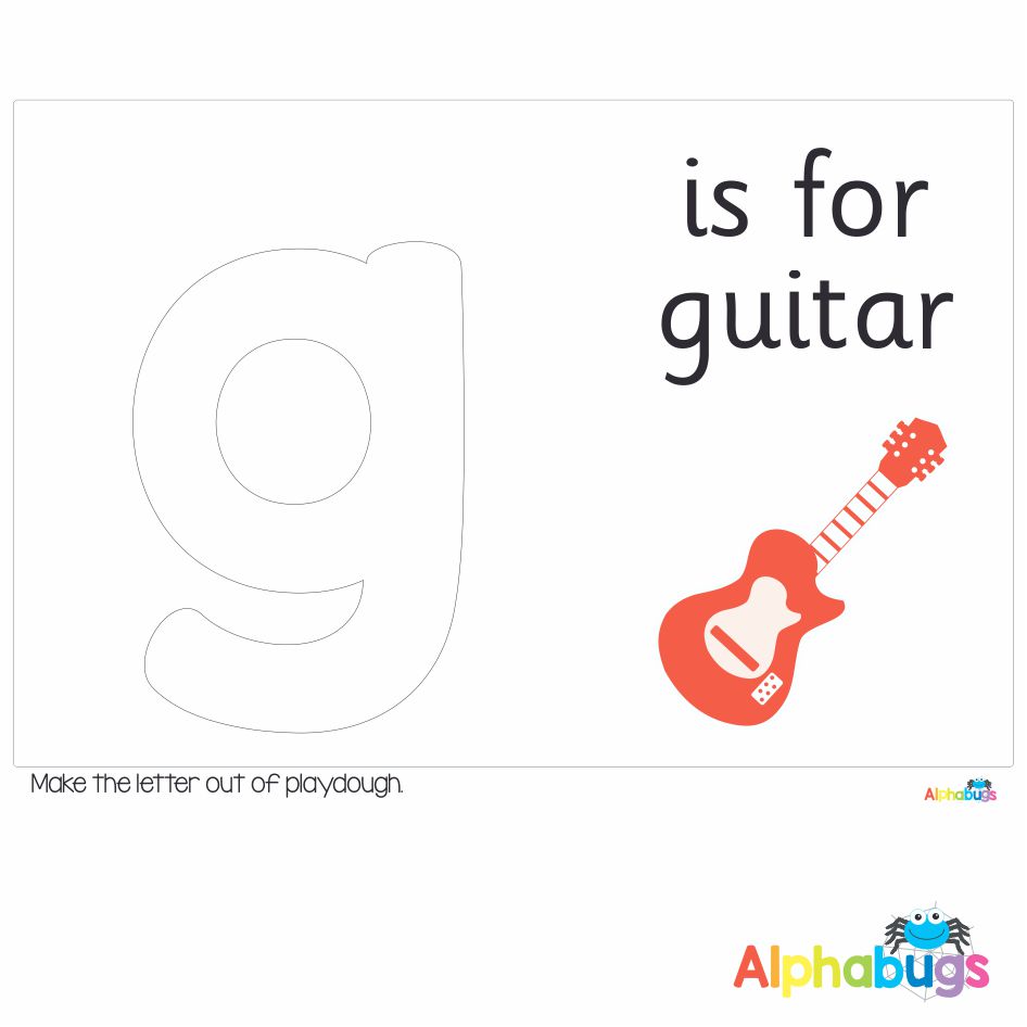 Playdough Mat - Learning Letters g | Alphabugs