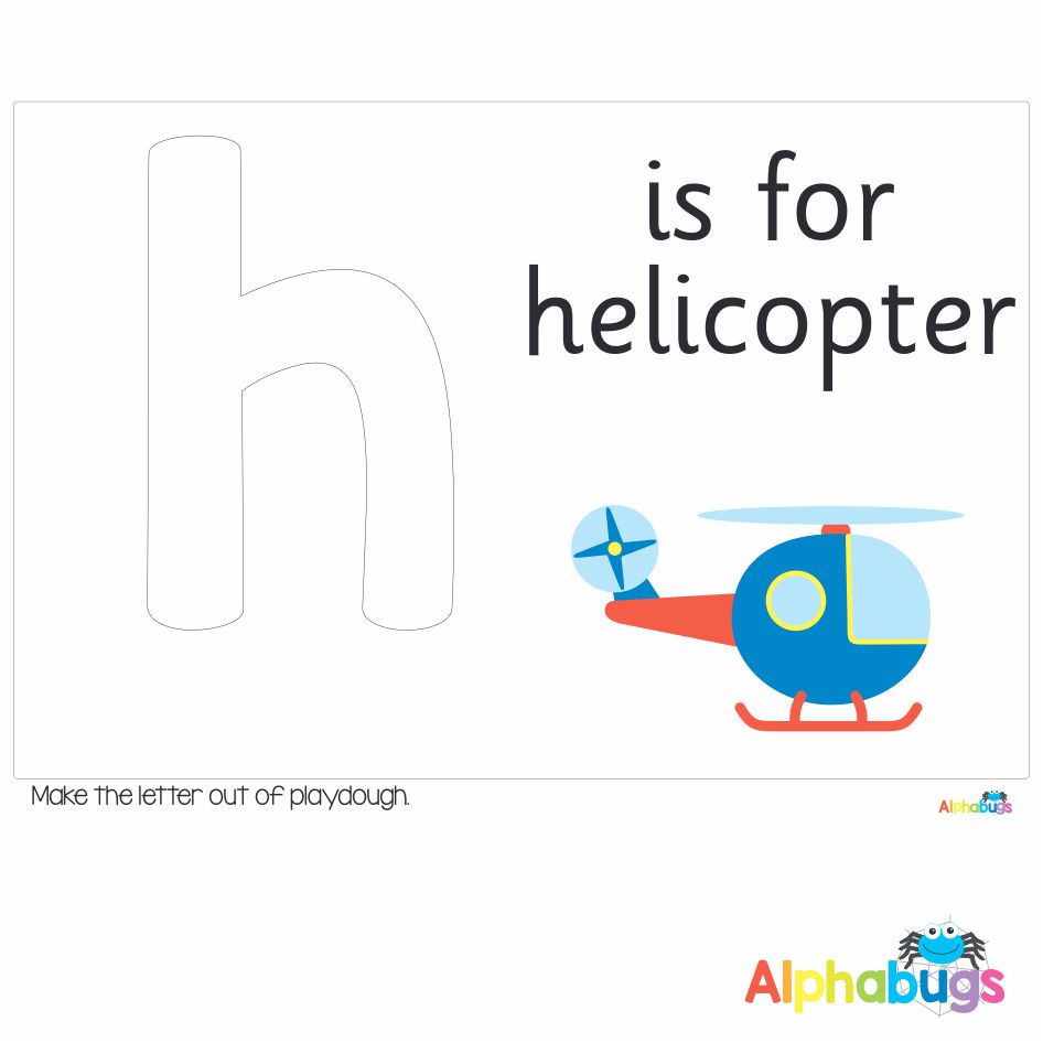 Playdough Mat - Learning Letters h | Alphabugs
