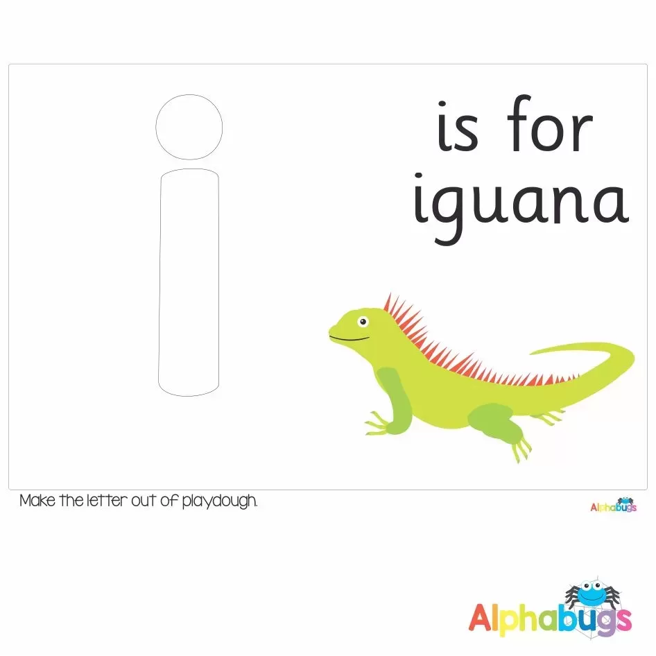 Playdough Mat - Learning Letters i | Alphabugs