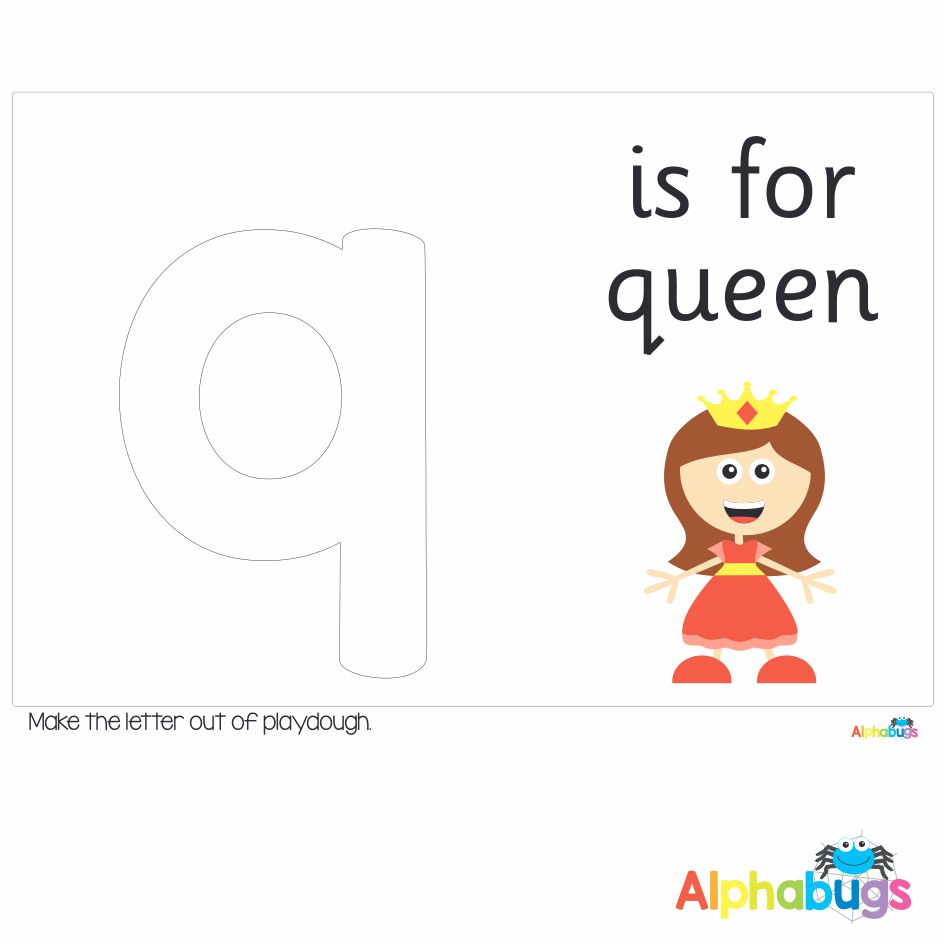 Playdough Mat - Learning Letters q | Alphabugs