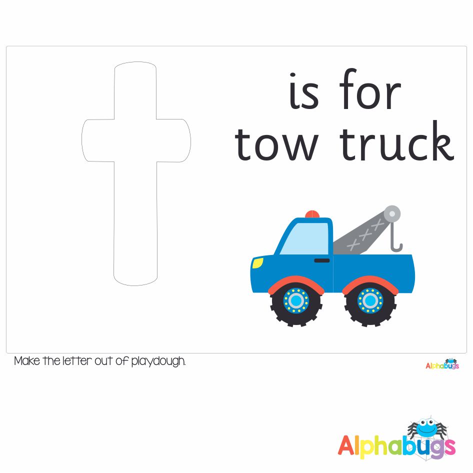 Playdough Mat - Learning Letters t | Alphabugs