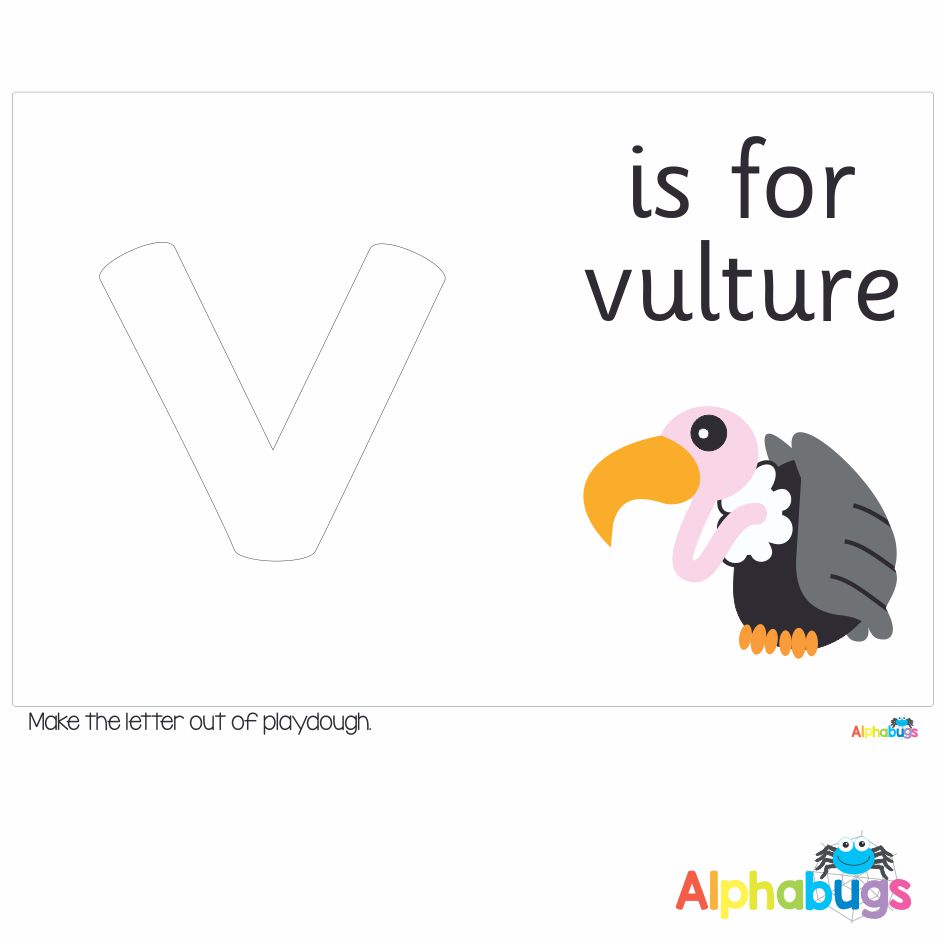 Playdough Mat - Learning Letters v | Alphabugs