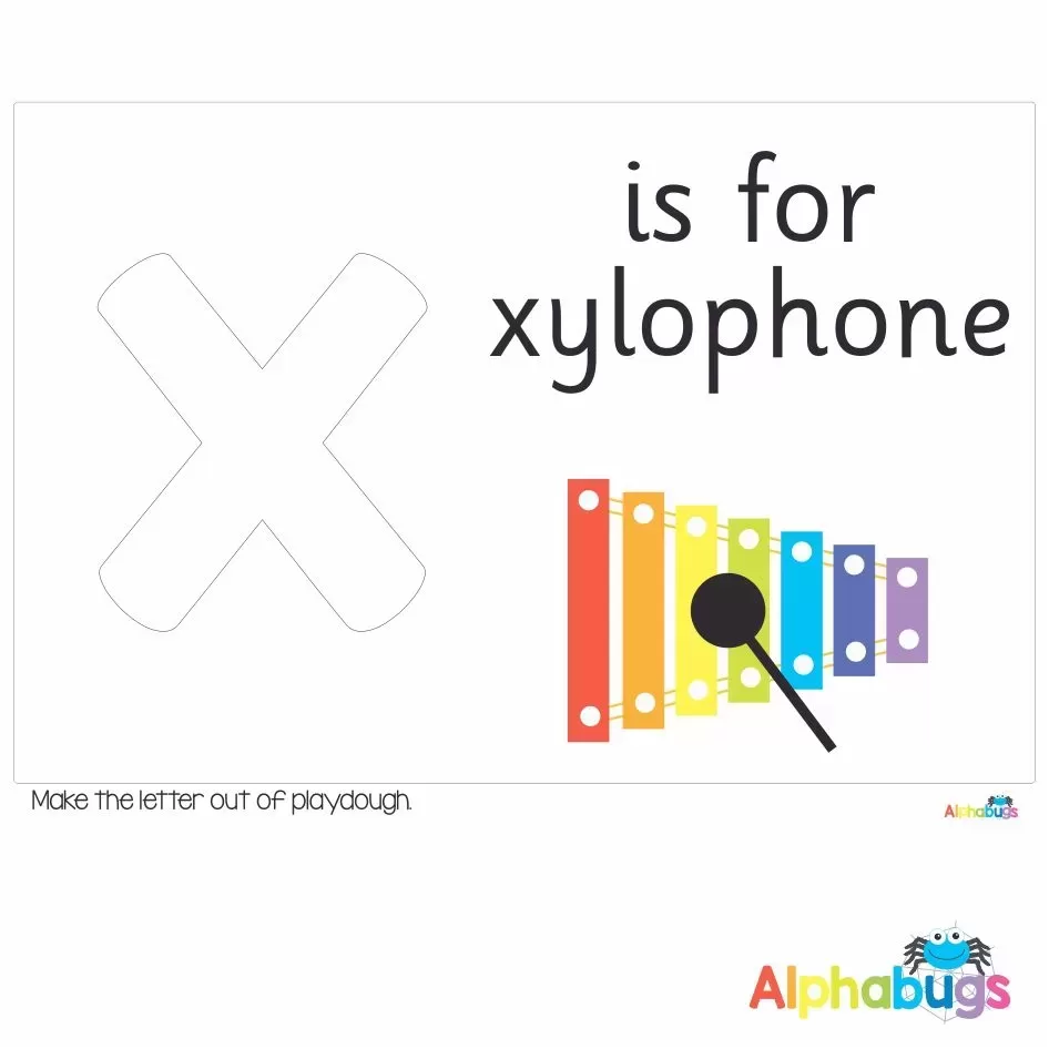Playdough Mat - Learning Letters x | Alphabugs