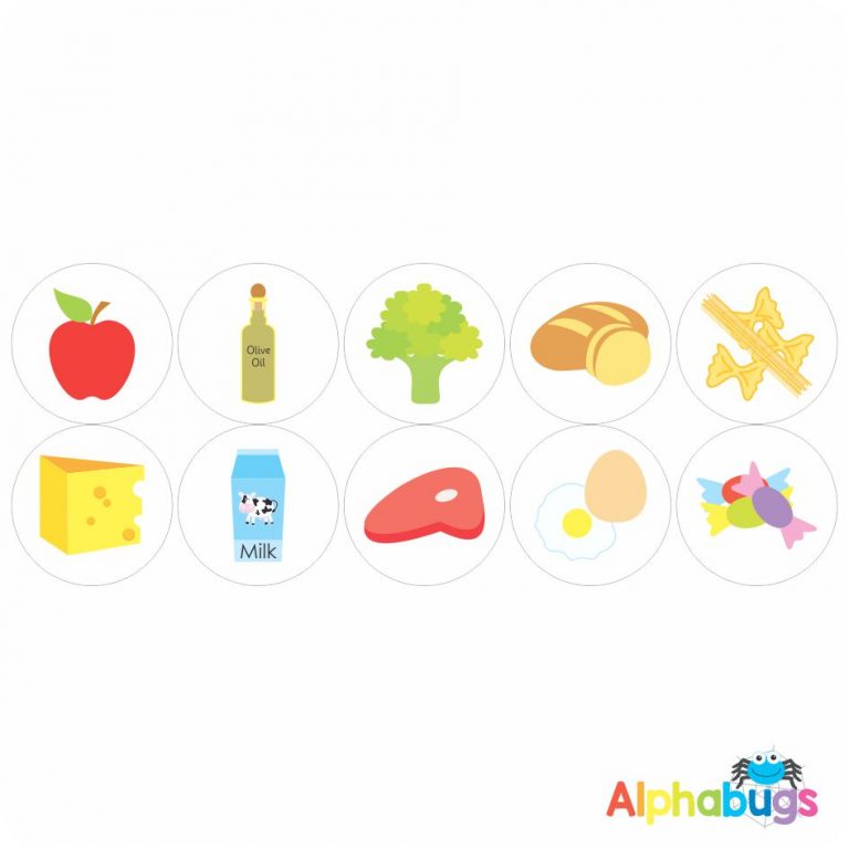 Themed Stickers - A balanced diet | Alphabugs