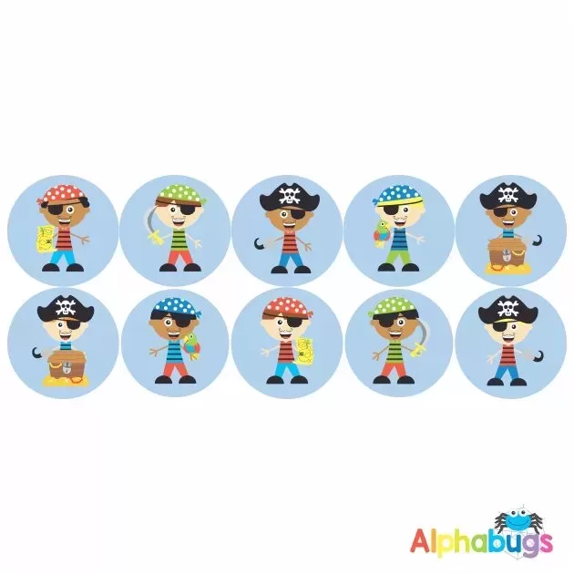 Themed Stickers - Ahoy There Matey 1 | Alphabugs