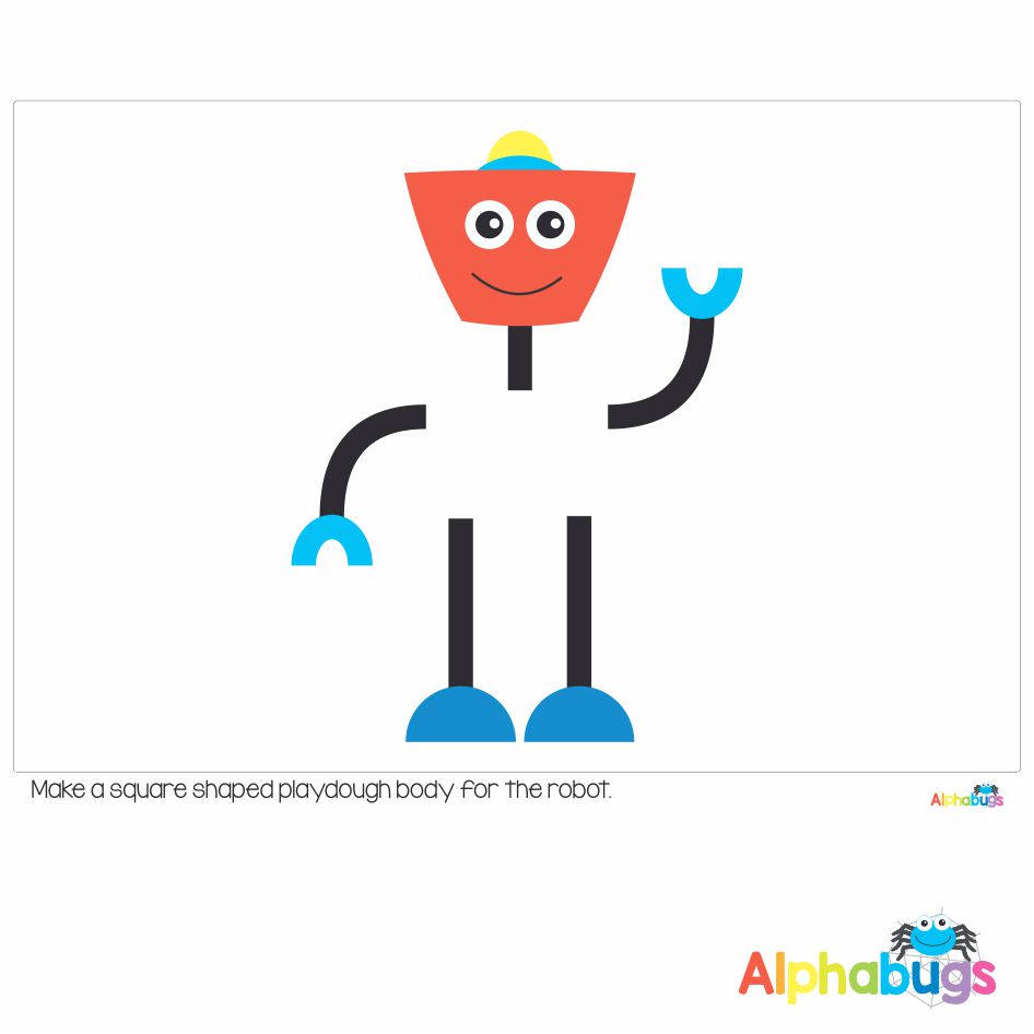 Playdough Mat – Rocking Robots 4 – Alphabugs