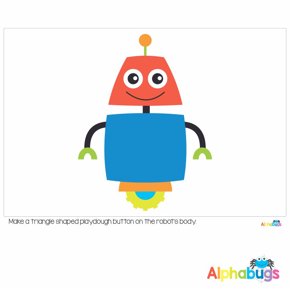 Playdough Mat - Rocking Robots 5 | Alphabugs