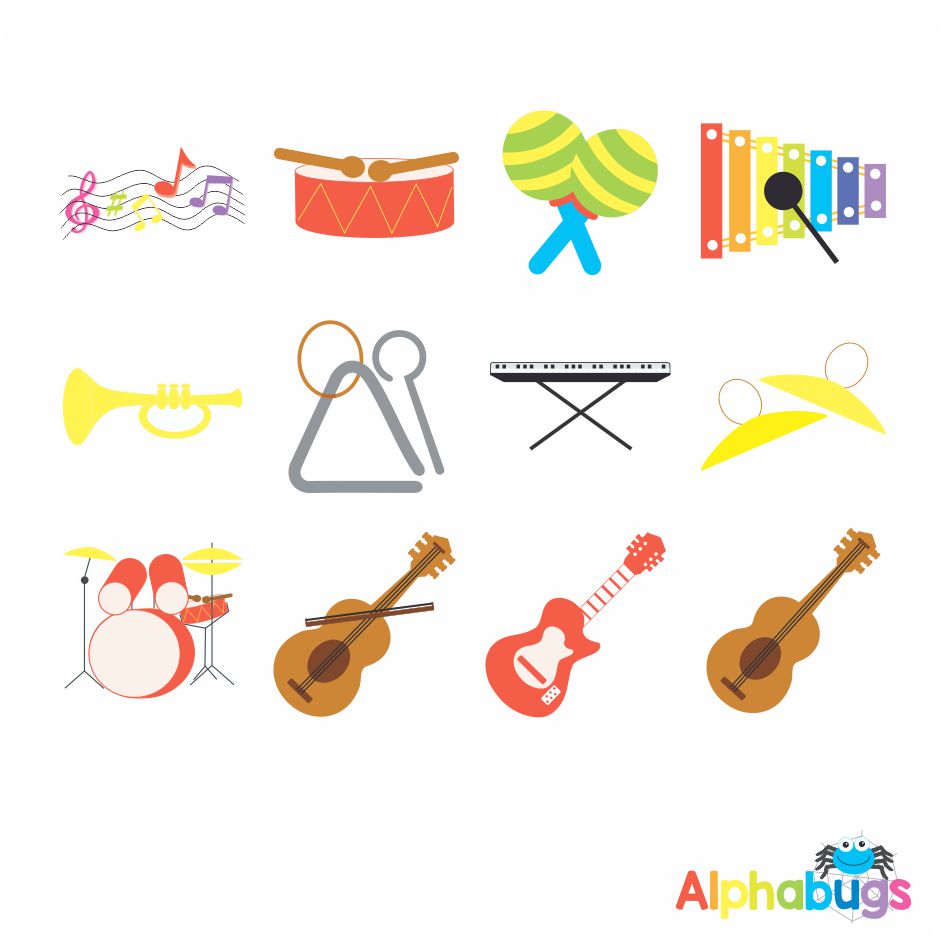 Character Cutouts - Music Mania | Alphabugs