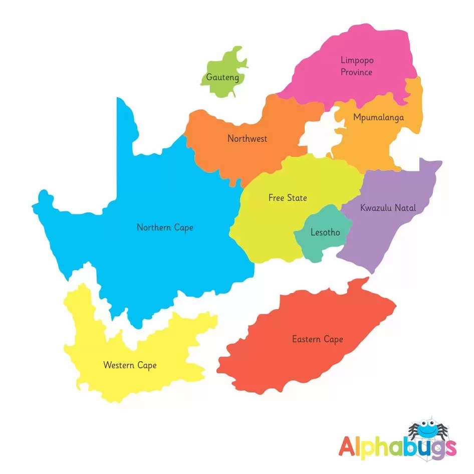 Edu Mag - SA Provincial Map | Alphabugs