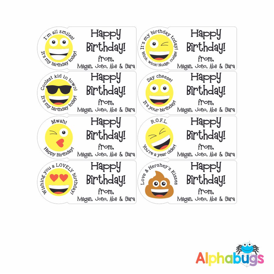 Gift Labels - Birthday Smiles | Alphabugs