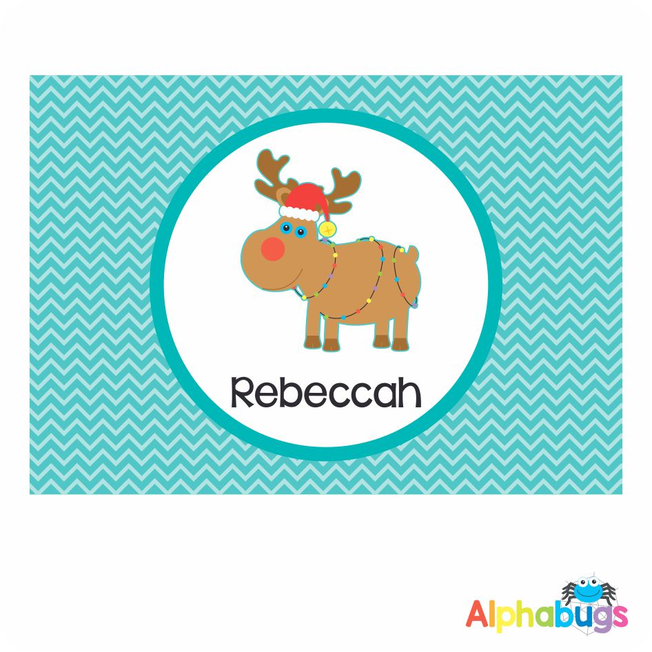 Placemat - Christmas Characters Rudolph | Alphabugs