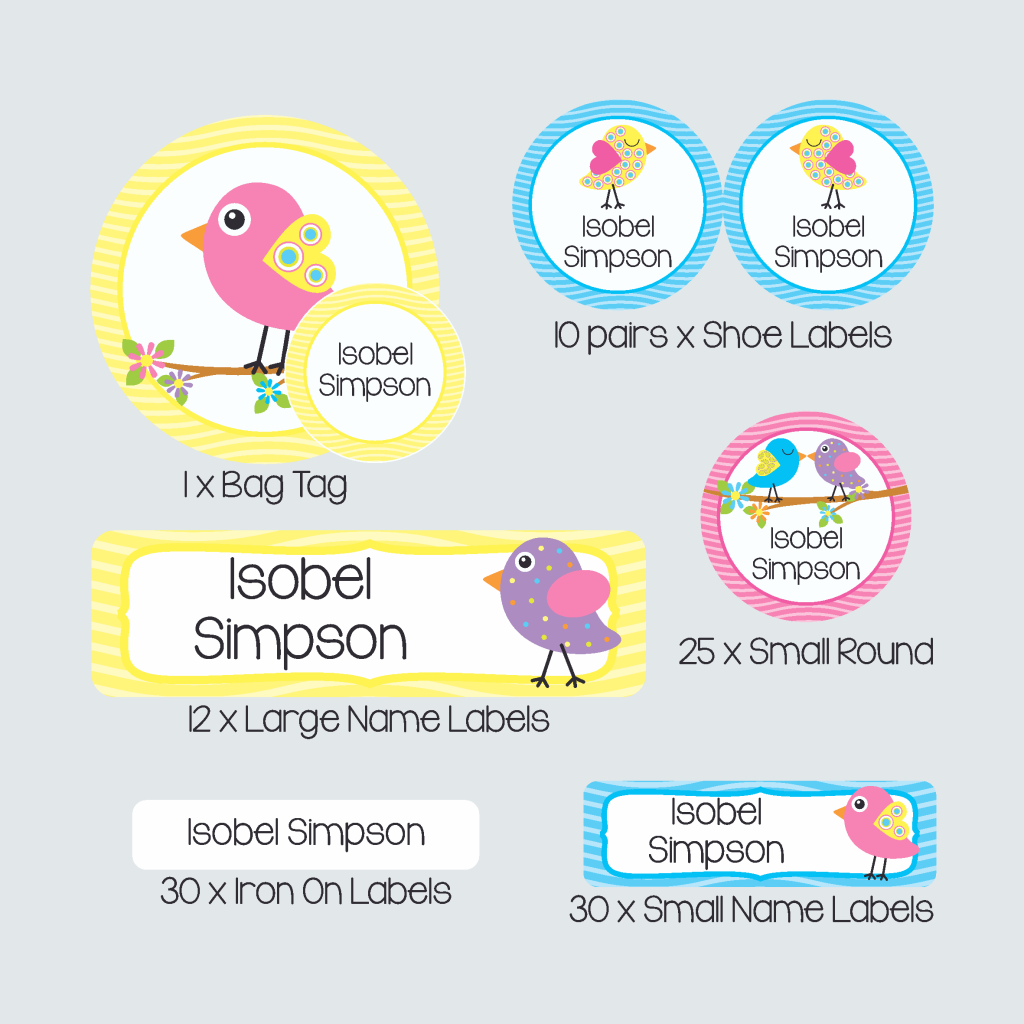 Classroom Decor - Beautiful Birds Labels | Alphabugs