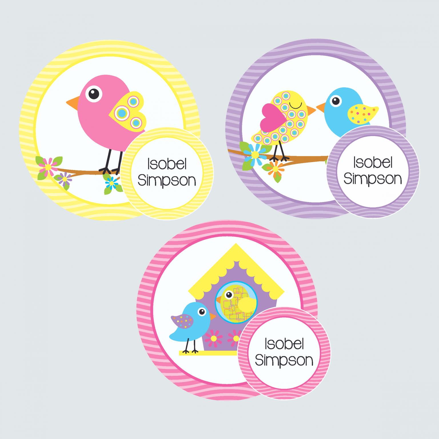 Classroom Decor - Beautiful Birds Labels | Alphabugs