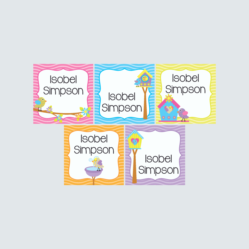Classroom Decor - Beautiful Birds Labels | Alphabugs