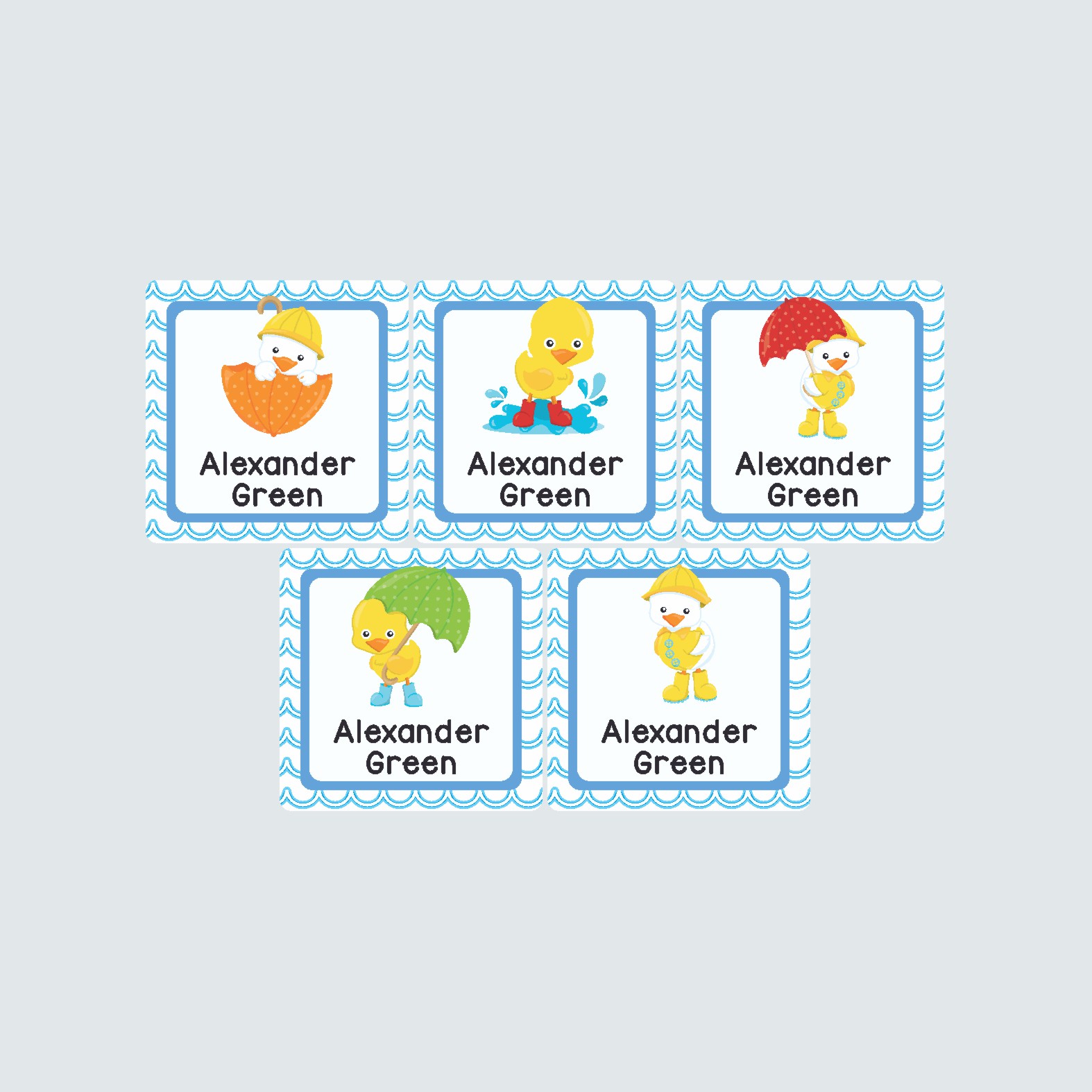 Square Labels - Puddle Ducks | Alphabugs
