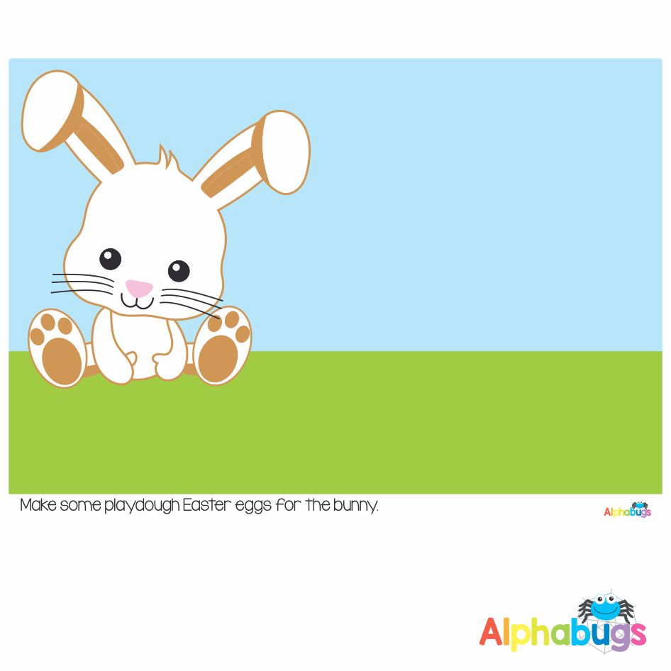 Playdough Mat - Easter Eggscapade 3 | Alphabugs