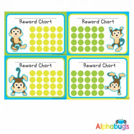 School Reward Chart - Monkey Mischief | Alphabugs