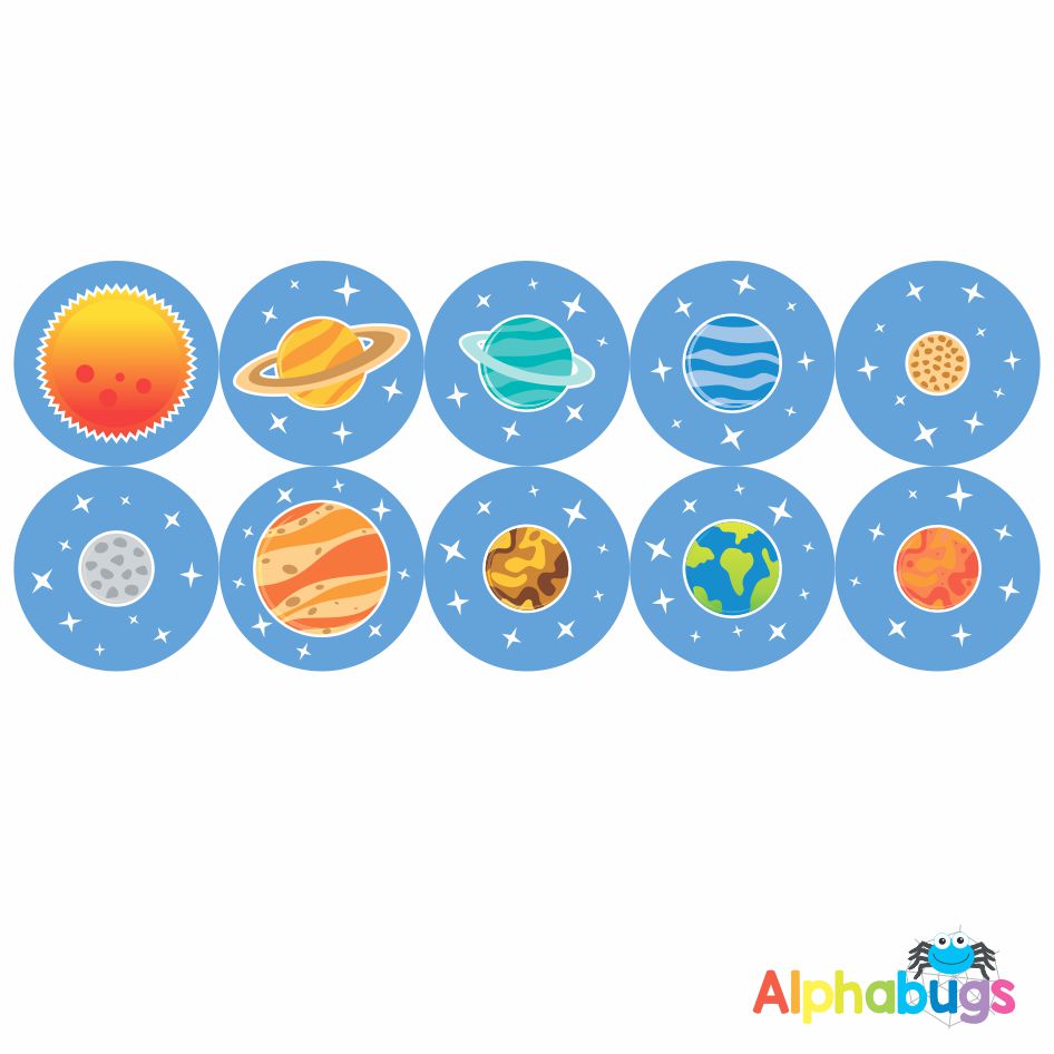 Themed Stickers - Outer Space 2 | Alphabugs