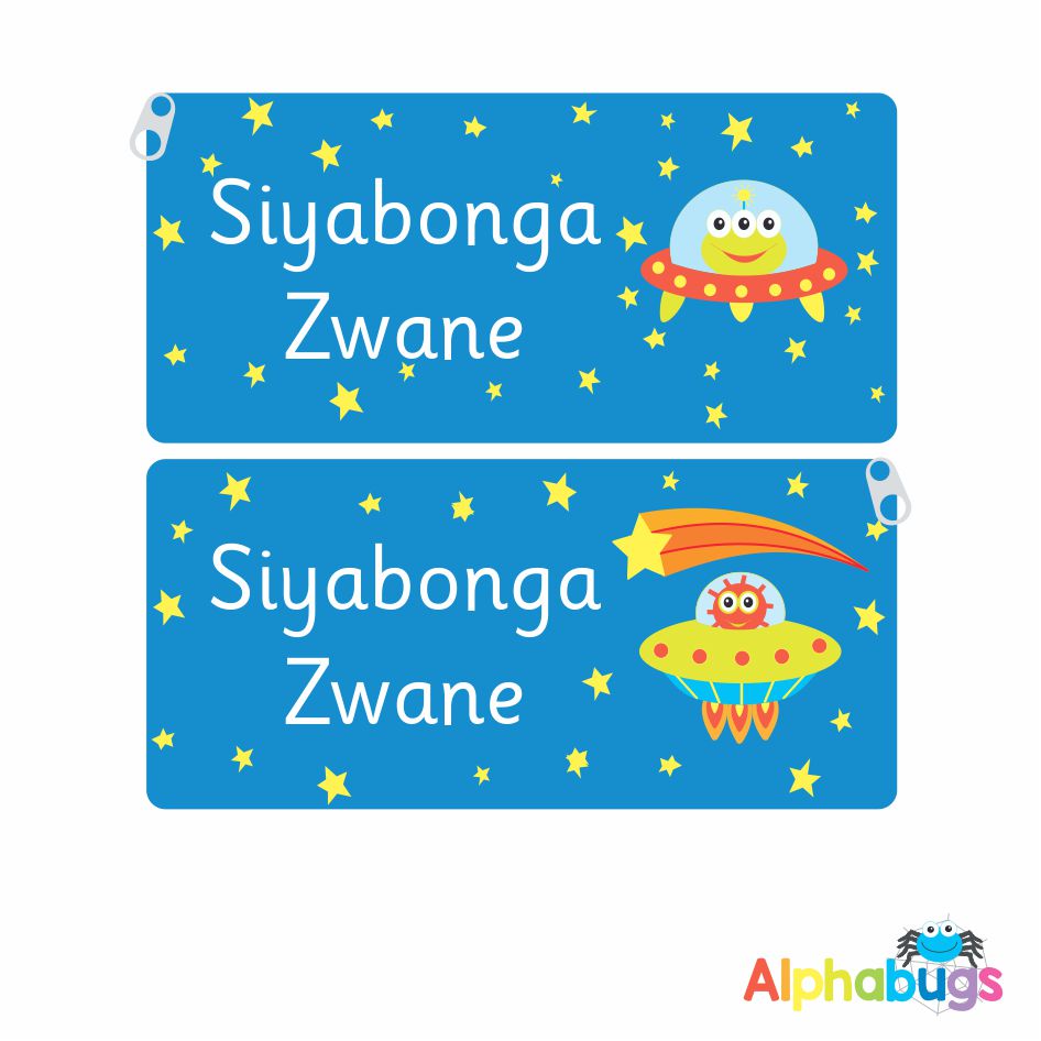 Shoe Labels - Alien Invasion | Alphabugs