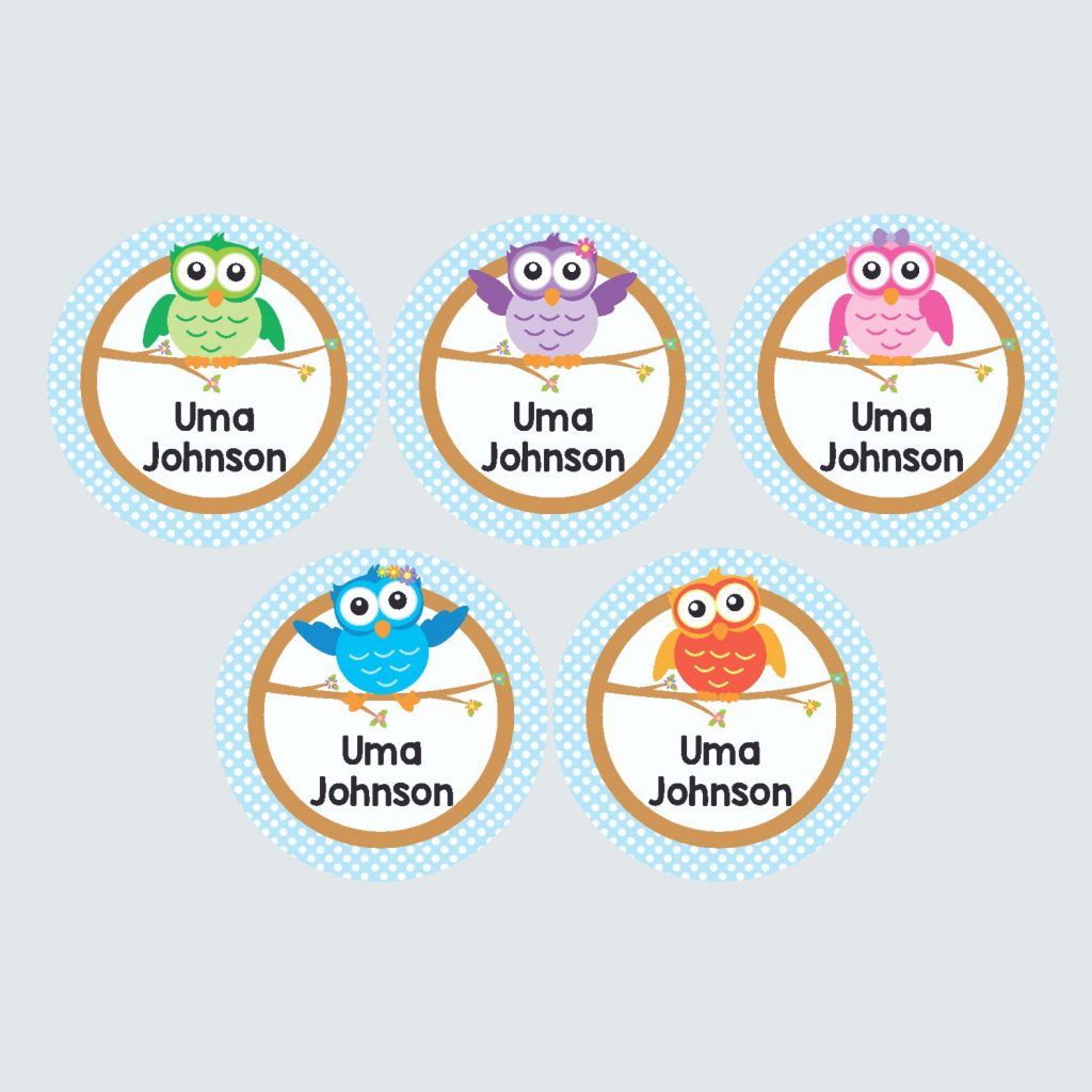 Stamp Set - Wise Owls 3cm | Alphabugs