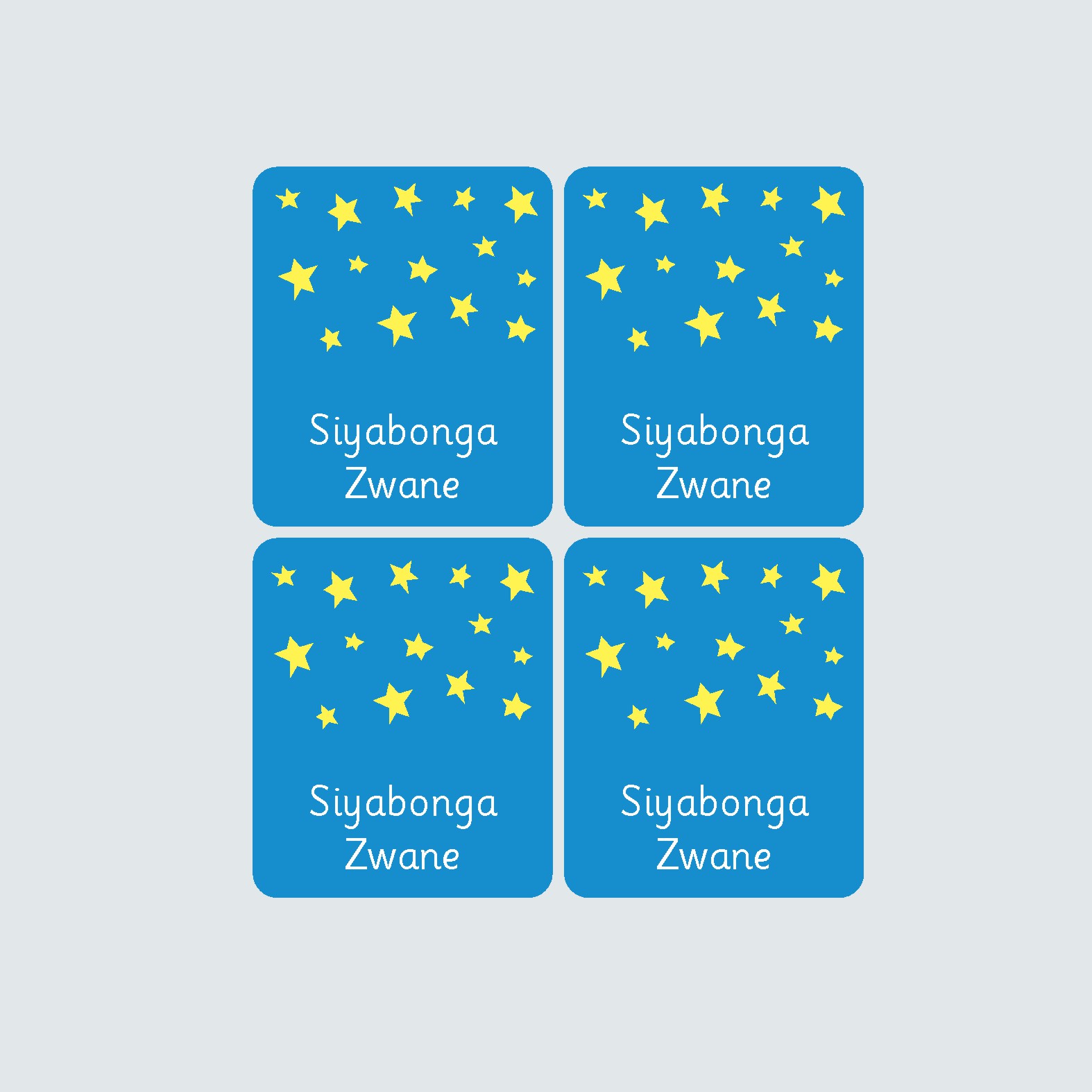 Large Name Labels - Alien Invasion | Alphabugs