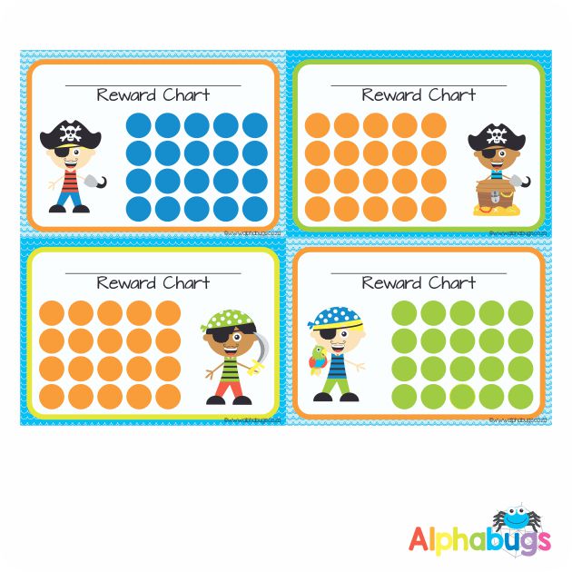 School Reward Chart - Ahoy There Matey Boys | Alphabugs