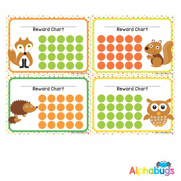 School Reward Chart - Forest Friends | Alphabugs