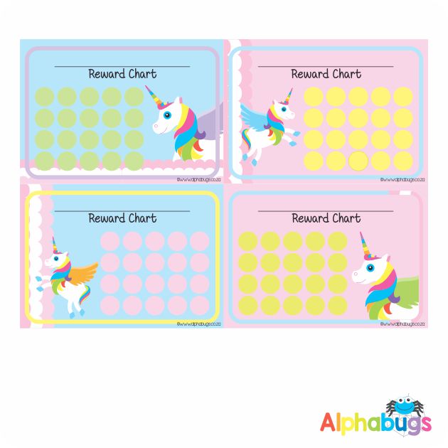 School Reward Chart - My Little Unicorn | Alphabugs