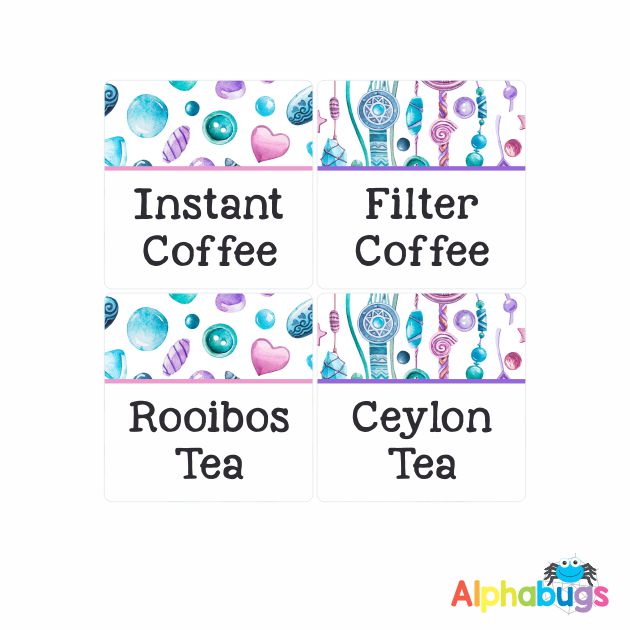Canister Labels - Jessica | Alphabugs