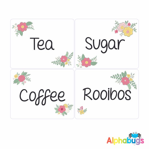 Canister Labels - Lydia | Alphabugs