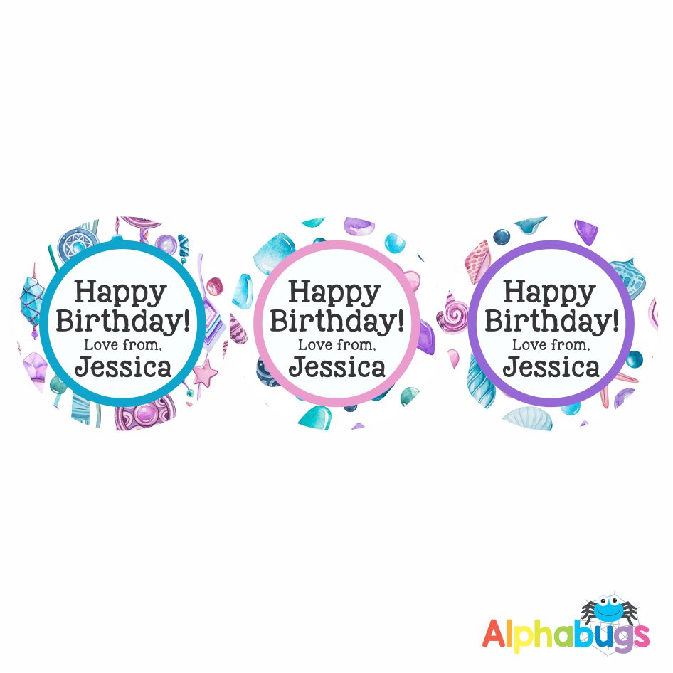 Gift Labels - Jessica (Round) | Alphabugs