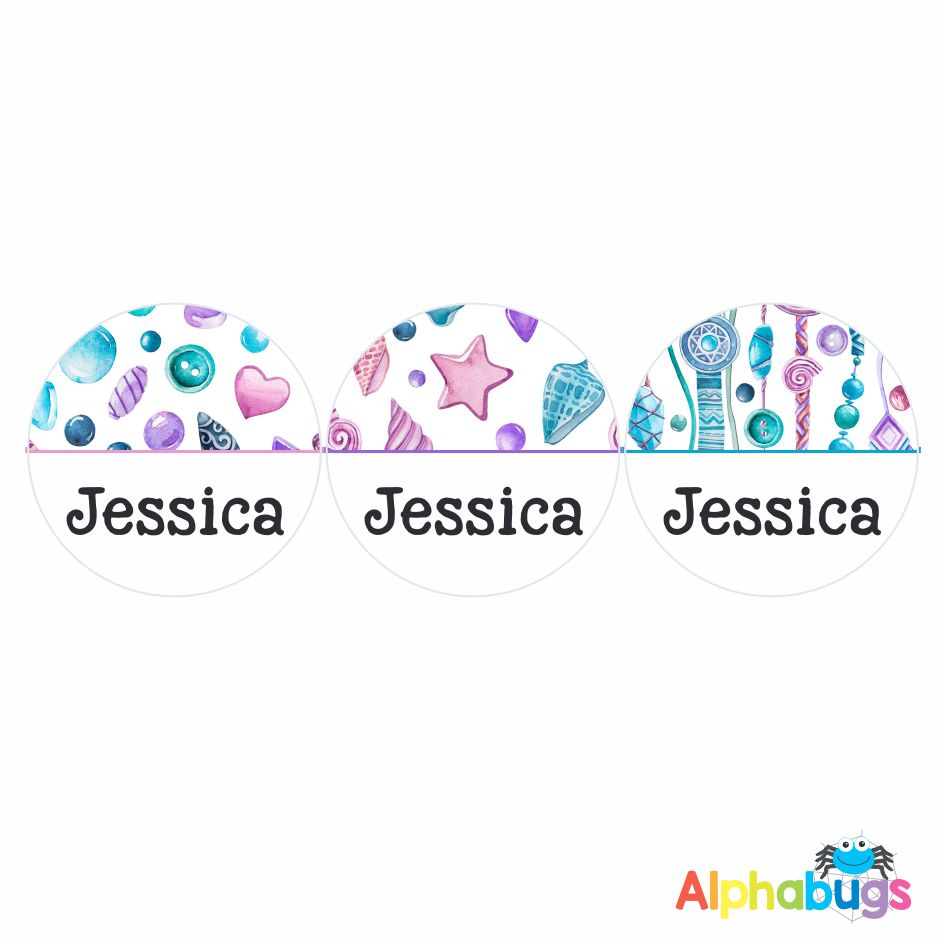 Large Round Labels - Jessica | Alphabugs