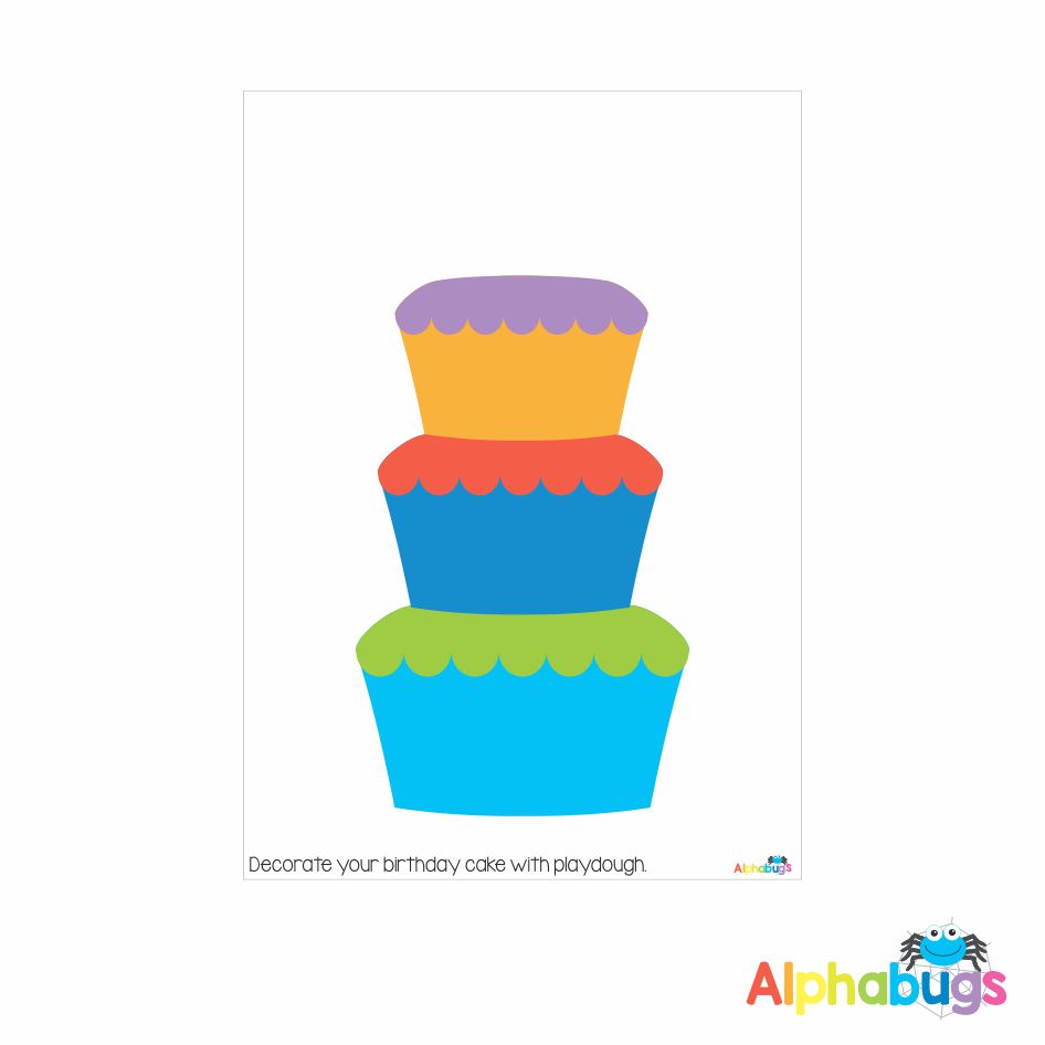 Playdough Mat - Make A Cake 4 | Alphabugs