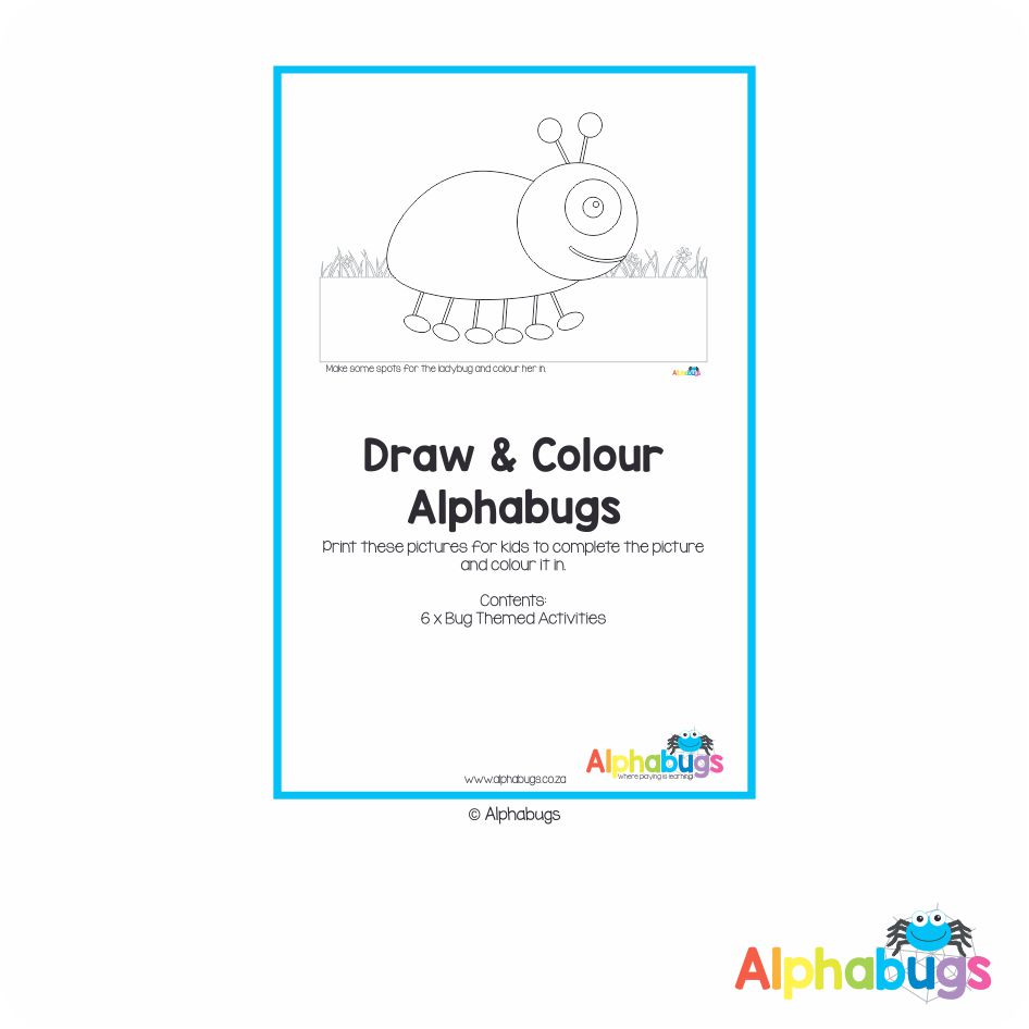 Home Printable - Colour n Draw Alphabugs | Alphabugs