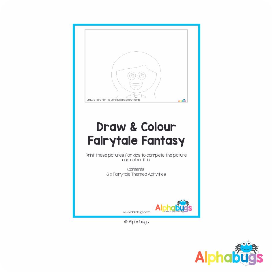 Home Printable - Colour n Draw Fairytale Fantasy | Alphabugs