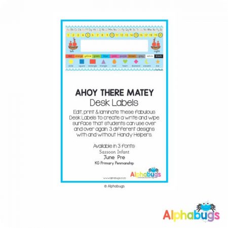Downloadable - Ahoy There Matey Reward Certificates | Alphabugs