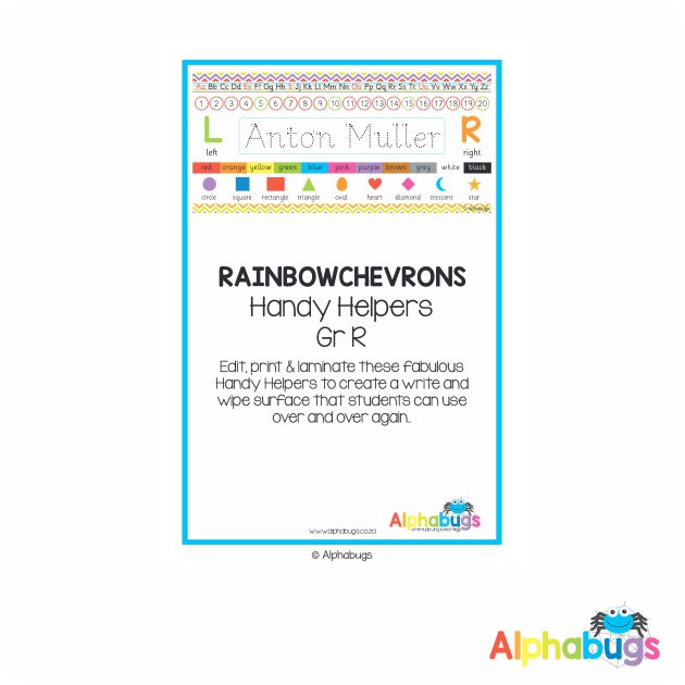 Classroom Theme - Rainbow Chevrons Archives | Alphabugs