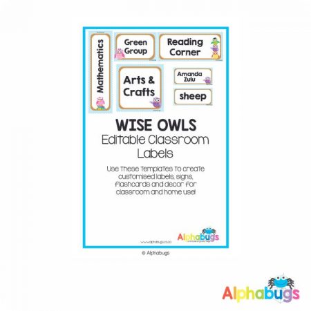Classroom Decor - Wise Owls Labels | Alphabugs