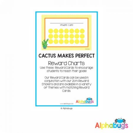 Classroom Decor -Cactus Makes Perfect Reward Charts | Alphabugs