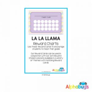 Classroom Decor -La La Llama Reward Charts | Alphabugs