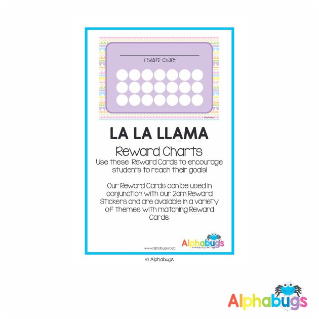 Classroom Decor -La La Llama Reward Charts | Alphabugs