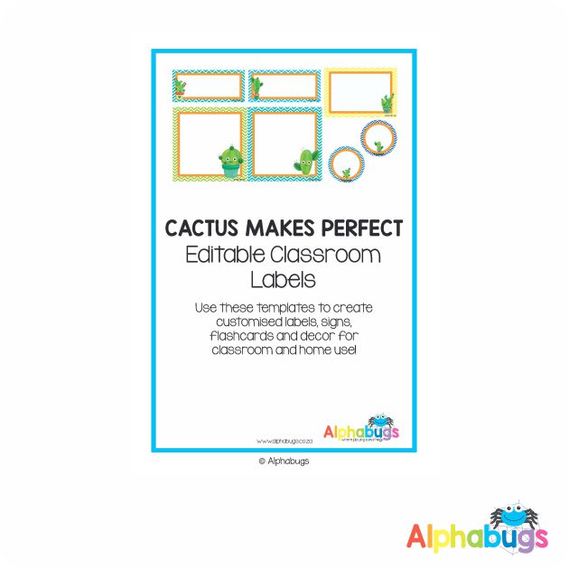 Classroom Decor - Cactus Makes Perfect Reward Charts | Alphabugs