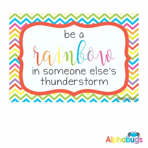Classroom Theme - Rainbow Chevrons Archives | Alphabugs