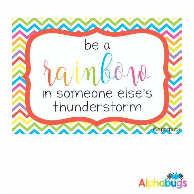Classroom Theme - Rainbow Chevrons Archives | Alphabugs