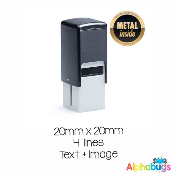Personalised Self-Inking Stamp - 3.8cm x 1.4cm | Alphabugs