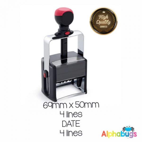 Personalised Self-Inking Stamp - 3.8cm x 1.4cm | Alphabugs