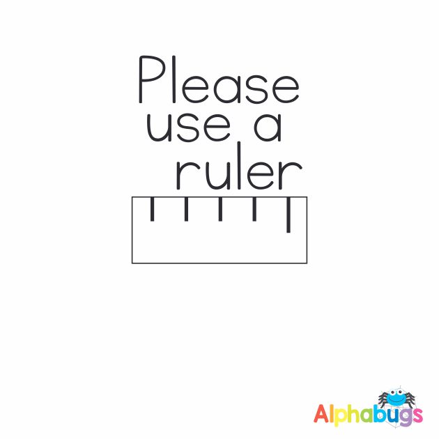 Use a Ruler 3cm Stamp | Alphabugs