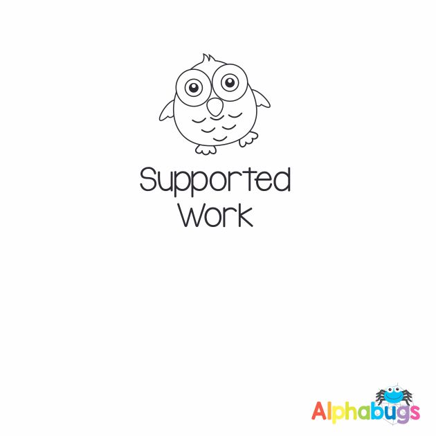 Supported work 3cm Stamp | Alphabugs